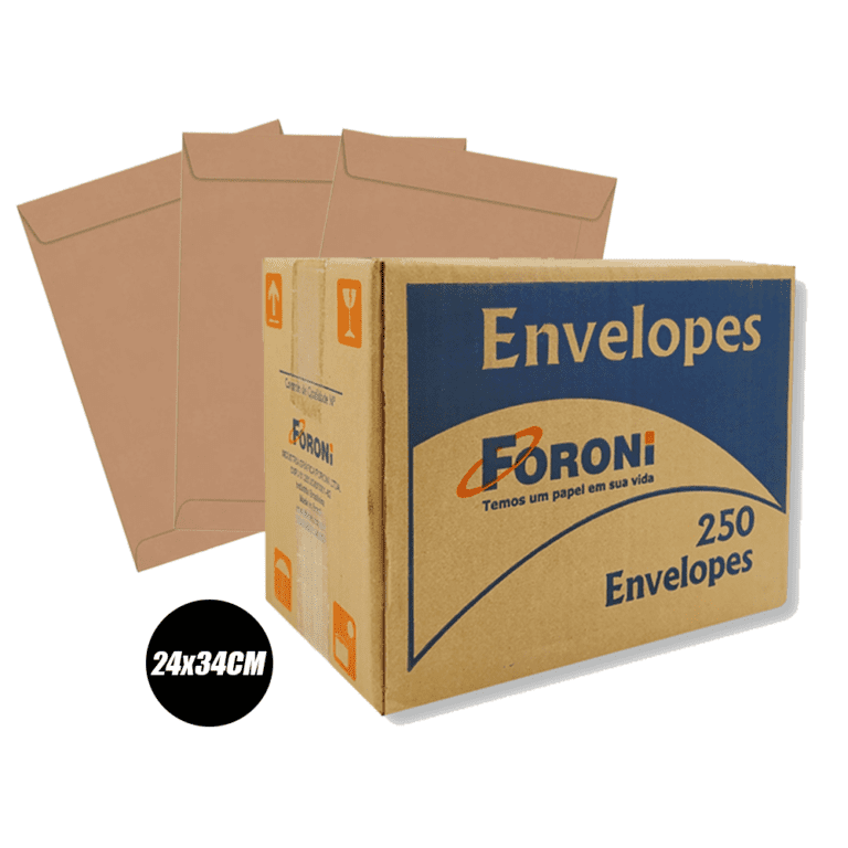Caixa de Envelope Kraft Pardo A4 – Loja TOP10